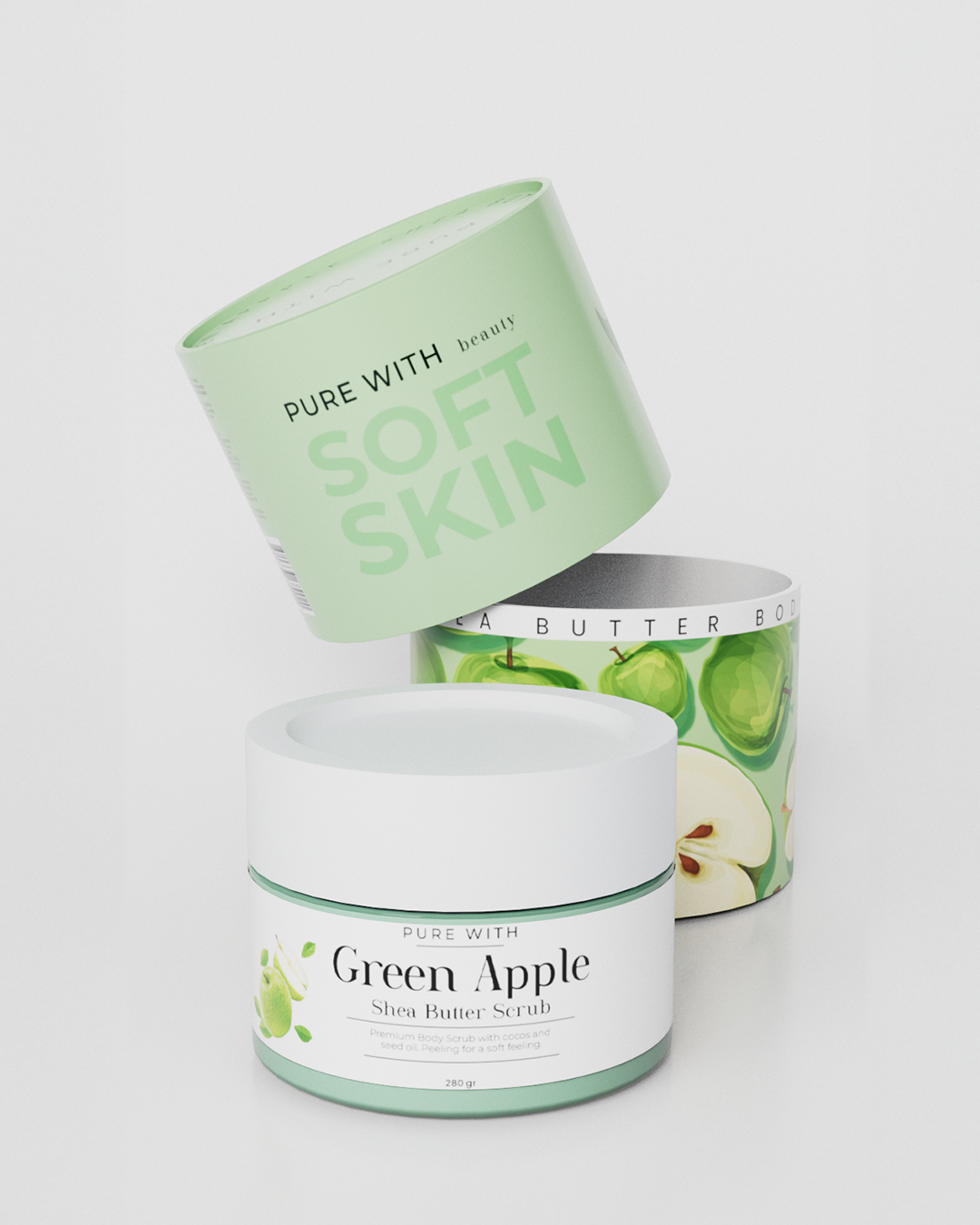 Yeşil Elma Peeling, Doğal Shea Yağlı | Arındırıcı ve Yenileyici 280g ...